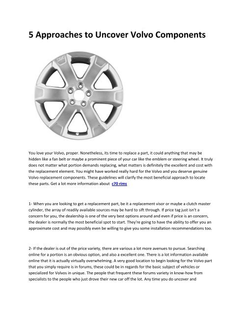 5 volvo wheels