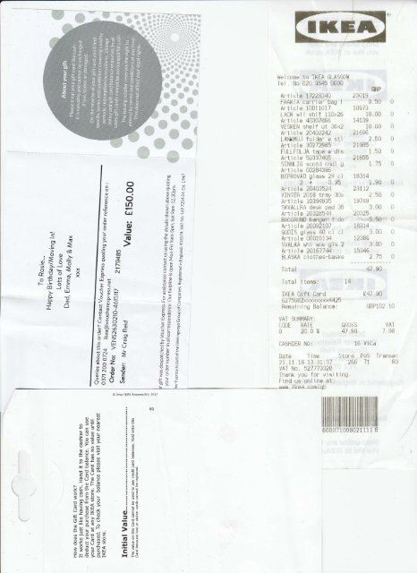 Ikea Gift Card Scan