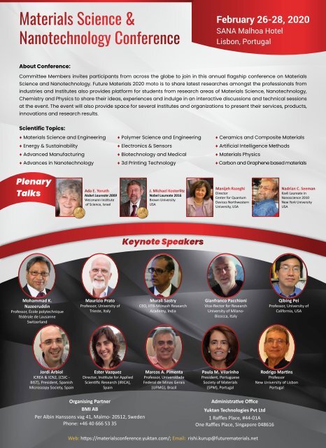 Materials Science & Nanotechnology Conference