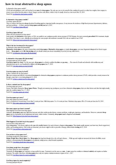 sleep apnea frequently asked questions