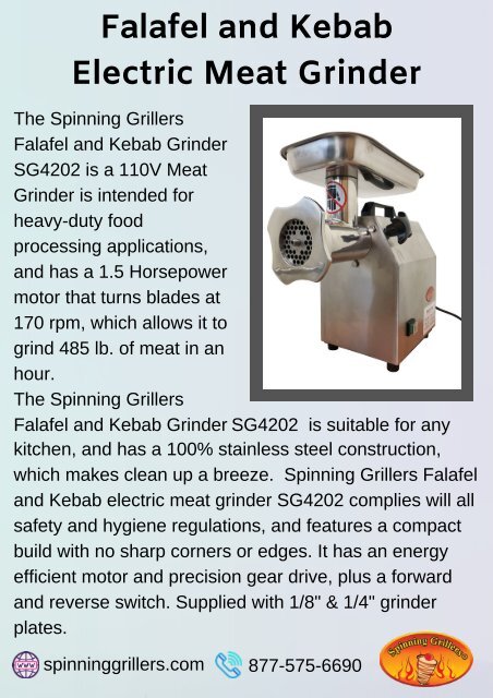 Falafel and Kebab Electric Meat Grinder