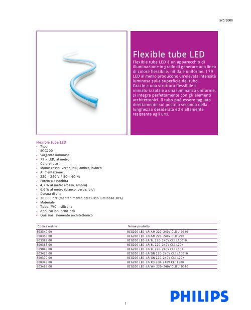 Flexible tube LED - Philips Lighting