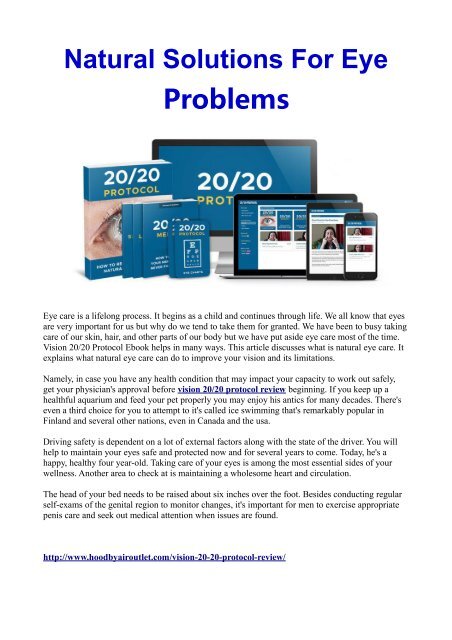 Natural Solutions For Eye Problems