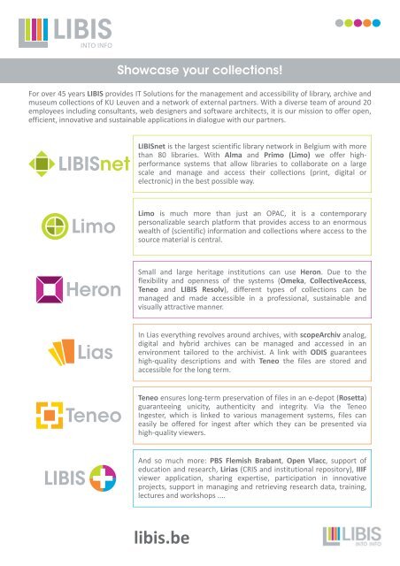 LIBIS - Showcase your collections!