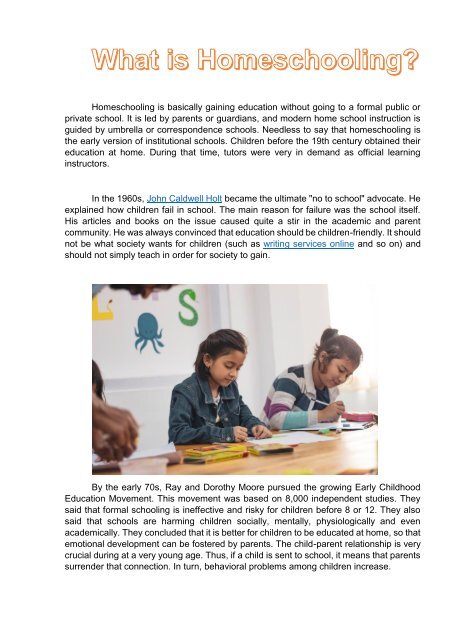 What is Homeschooling