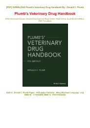 Download [PDF] *Plumb's Veterinary Drug Handbook: Pocket* full_pages