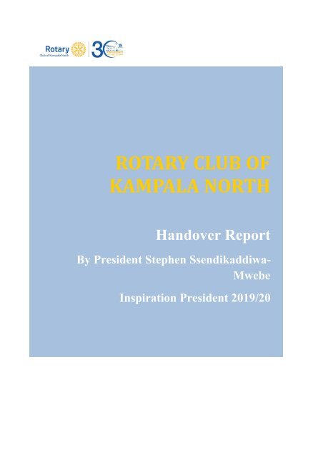 Rotary End Of Year Report 2018-19