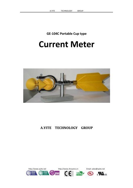 GE-104C Cup Type Water Flow Velocity Meter