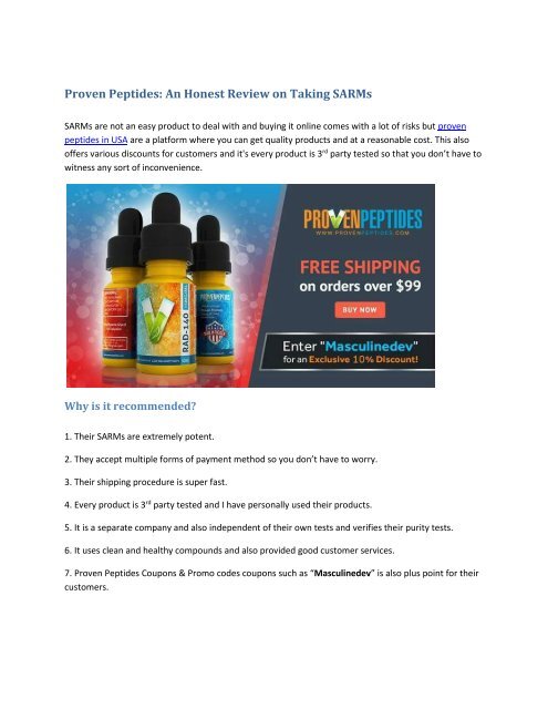 Proven Peptides Review | Proven Peptides Scam – MZGUZ