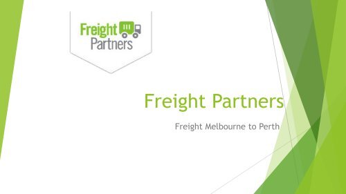 Freight Melbourne to Perth