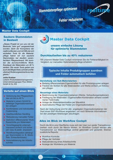 Master Data Cockpit - realtime AG