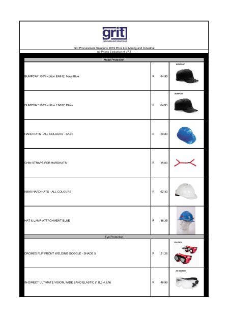 Final PPE Price List Mining and Industrial
