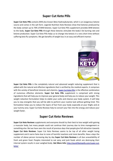 Super Cut Keto Pills
