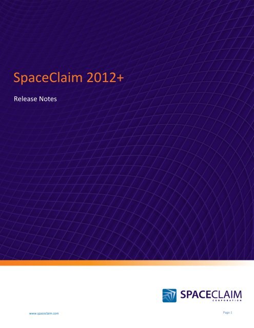SpaceClaim 2012+
