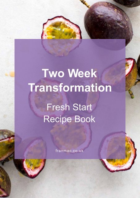 Revised _2 Wk Transformation _ Recipe Book
