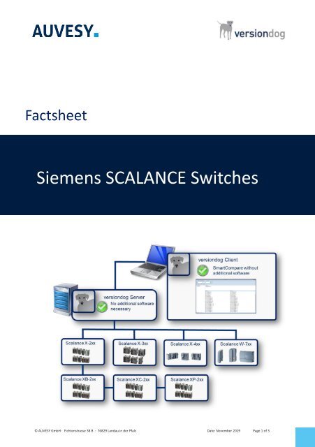 Factsheet - Siemens SCALANCE switches