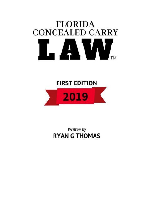 NEWEST Version Kindle Florida Concealed Carry Law - Final Book