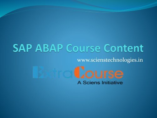 SAP ABAP Course Content-converted