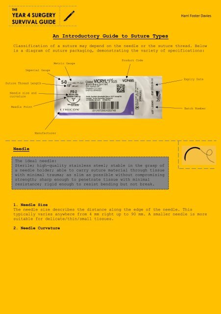An Introductory Guide to Suture Types