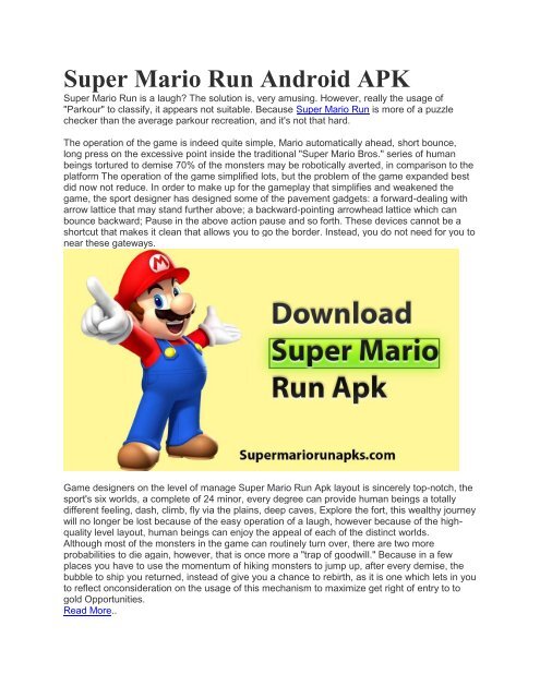 Super Mario Run Android APK