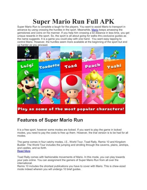 Super Mario Run Full APK