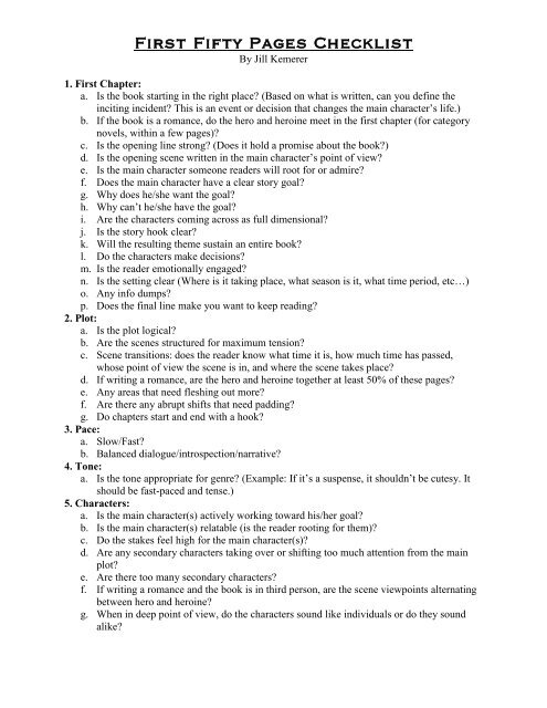 First-Fifty-Pages-Checklist