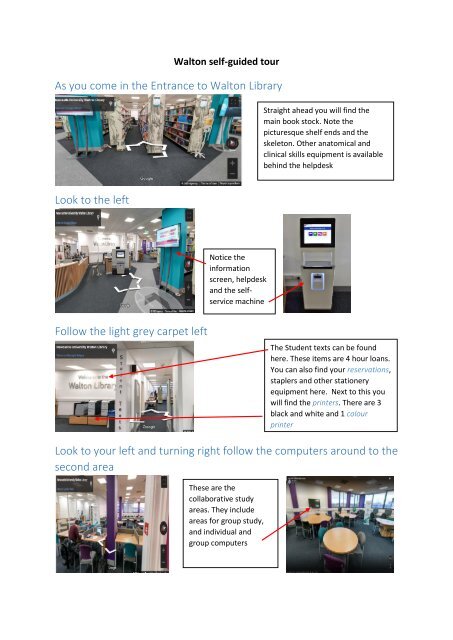 Walton Library - Self Guided Tour