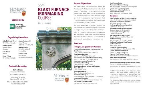 Course Information - Training Courses - McMaster University