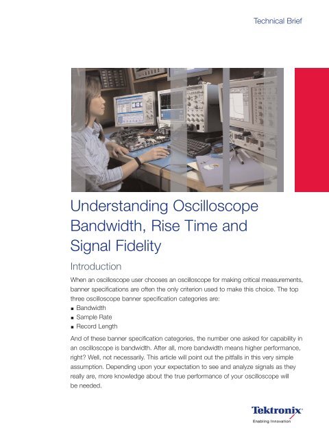 Understanding oscilloscope bandwidth rise time signal fidelity