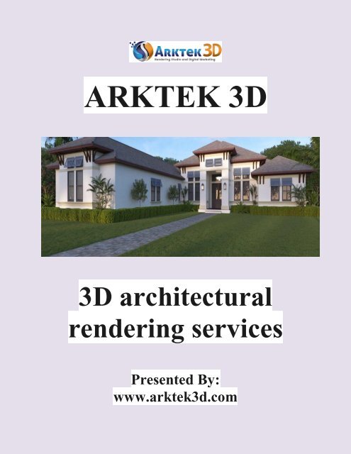 3d architectural rendering services