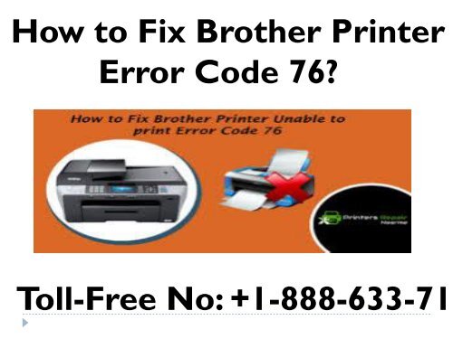 Fix Brother Printer Error Code 76