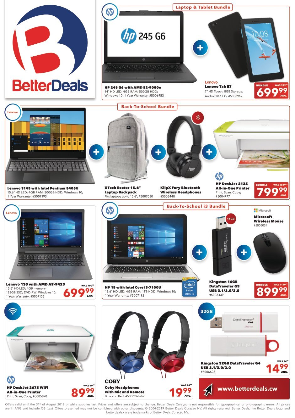 Better Deals, Curaçao (+599 9 461 3325)