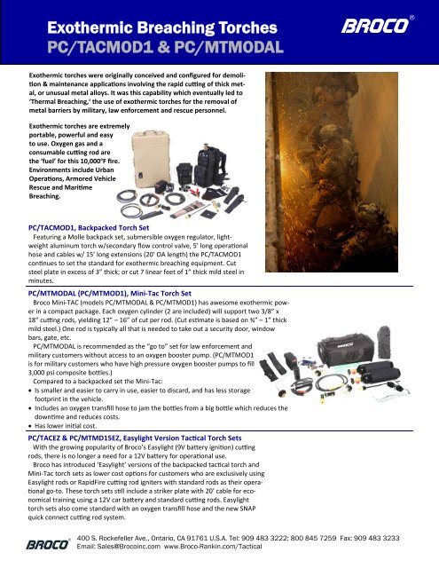 Broco Tactical Torch flyer Dec 2018