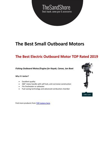 Best Small Outboard Motors (Side Mount Boat Engines)