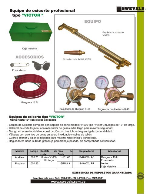 3.1 Equipo oxicorte VICTOR