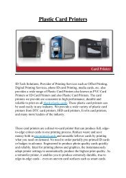 Plastic Card Printers PVC Card Printers Plastic ID Card Printers India