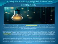 Contact us to compare business energy, gas, and electricity suppliers ...