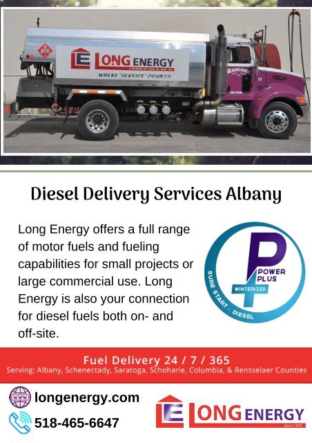 Diesel Delivery Services Albany