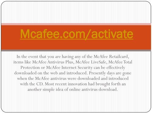 McAfee.com/Activate - Enter your 25-digit activation
