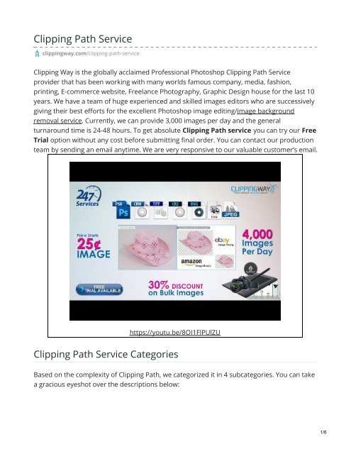 Clipping Path Service