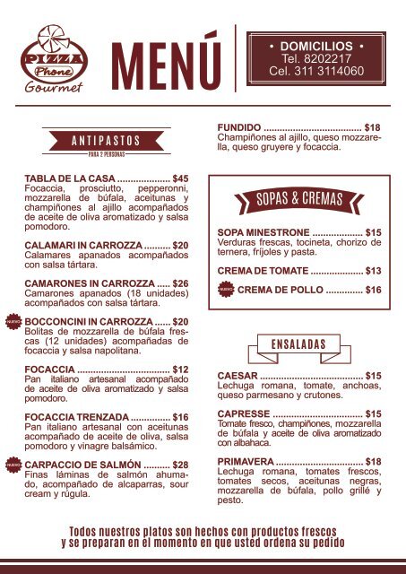 Menú-Pizza-Phone-Gourmet