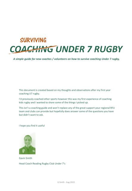 Surviving U7 Rugby