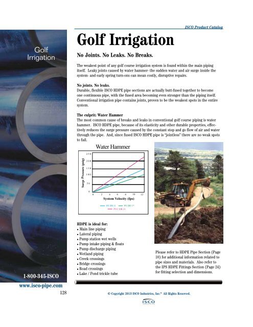 ISCO Product Catalog Golf