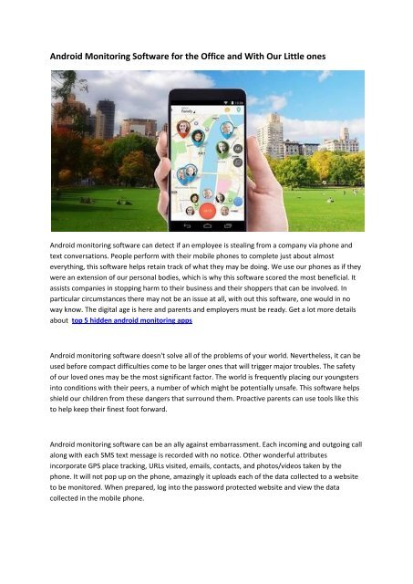 4 android monitoring