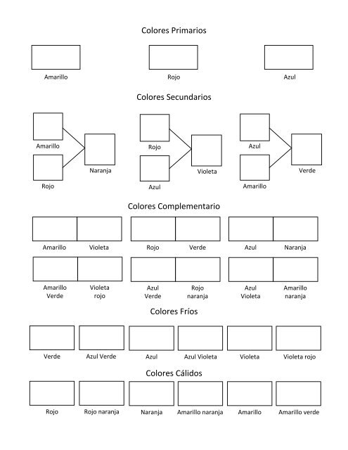 LOS COLORES HOJA DE TRABAJO