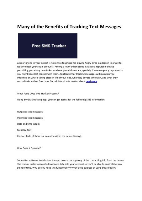 4 free sms tracker