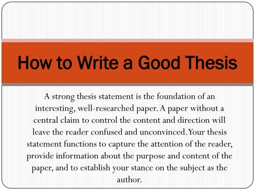  How To Write A Better Thesis Statement How To Write A Thesis Statement Examples Rules 