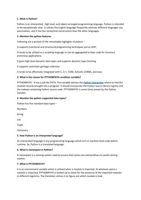 Python interview questions