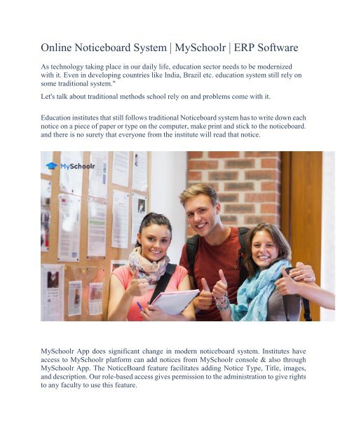 Online Noticeboard System