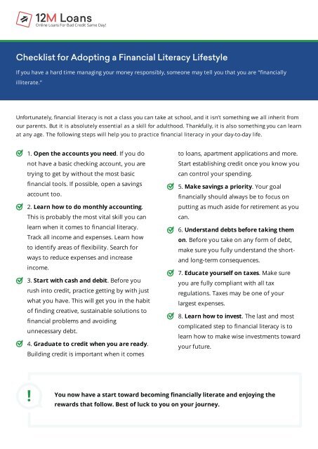Checklist-Financial-Literacy-Lifestyle